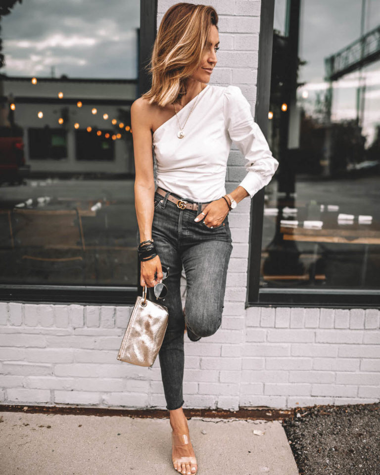 One-Shoulder Trend - Four Outfits - Karina Style Diaries