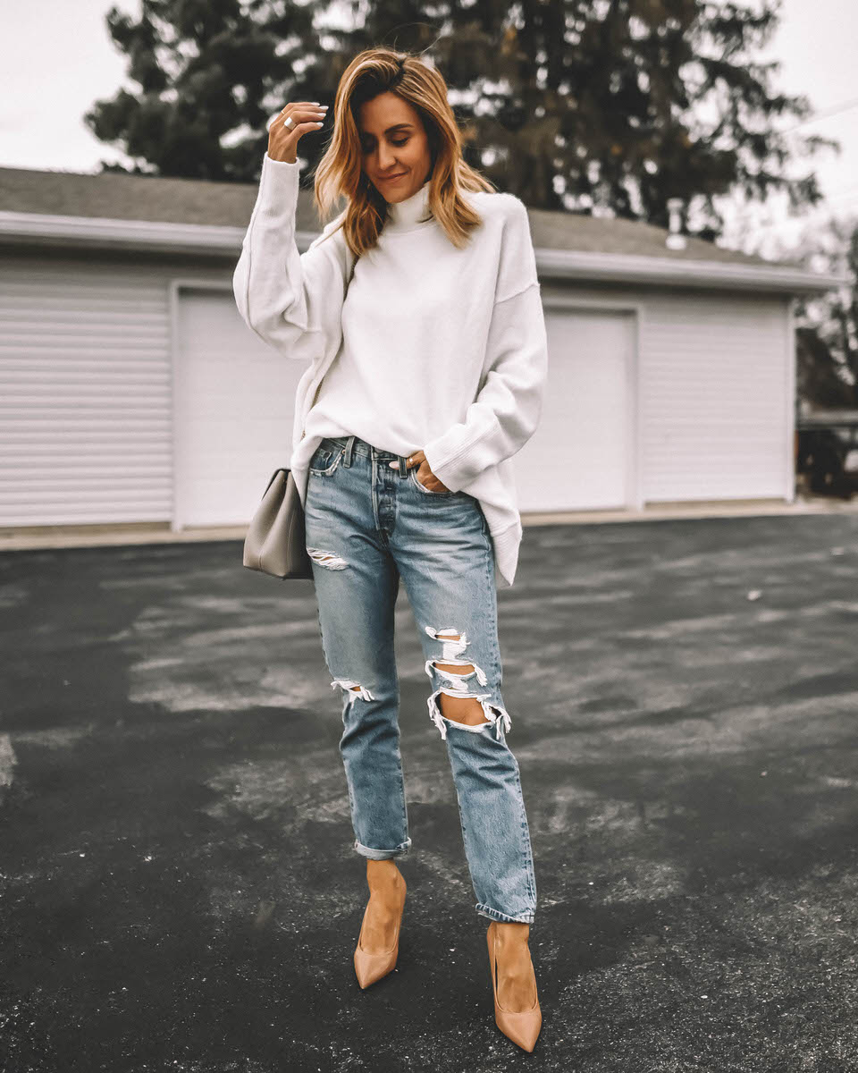White Sweaters! So Many price points and styles. | Karina Style Diaries