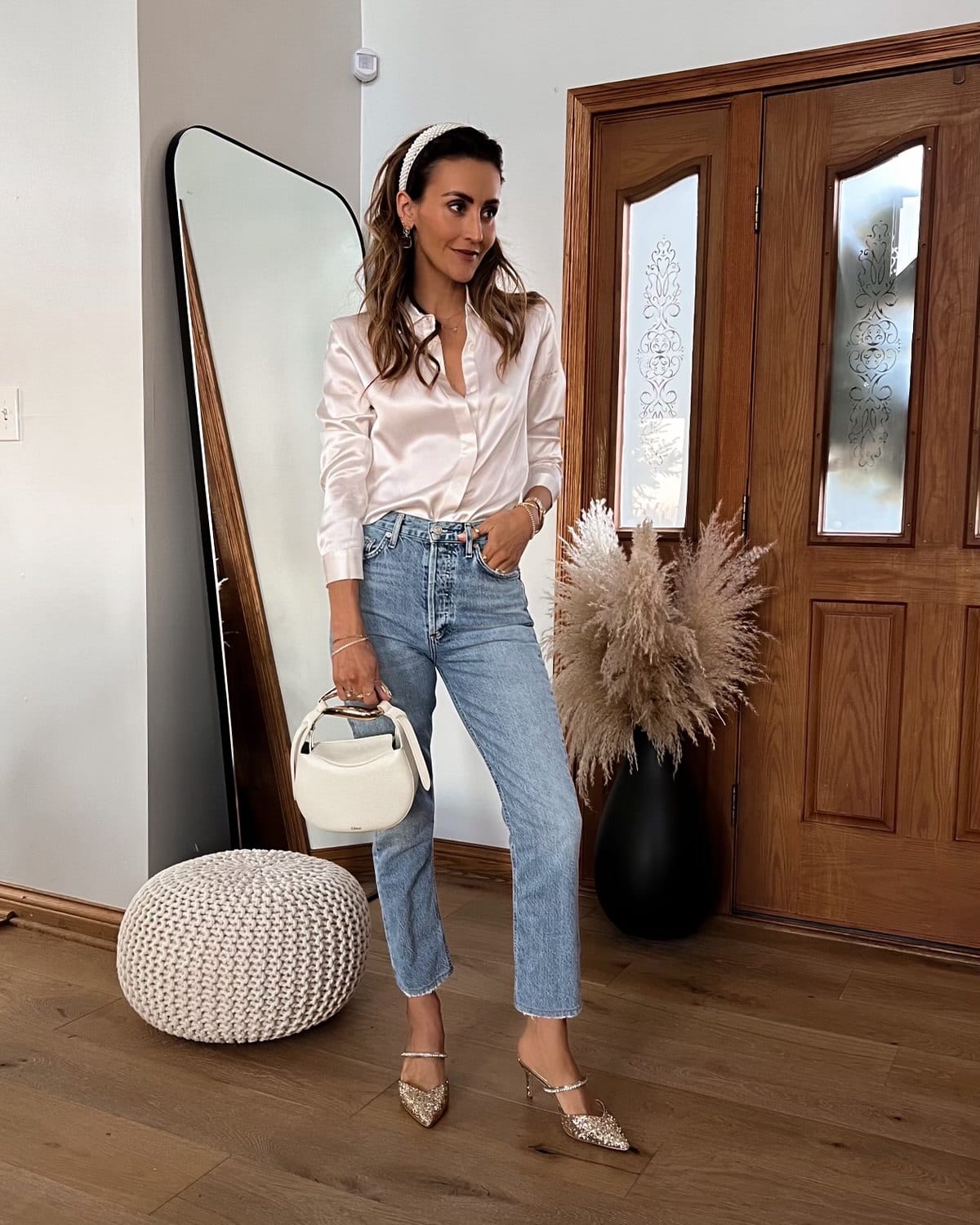 Four Ways to Style a Sparkly Gold Shoe - Karina Style Diaries