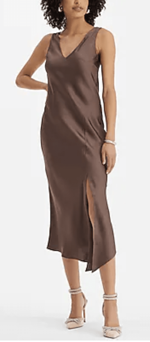 Express satin slip dress - Karina Style Diaries
