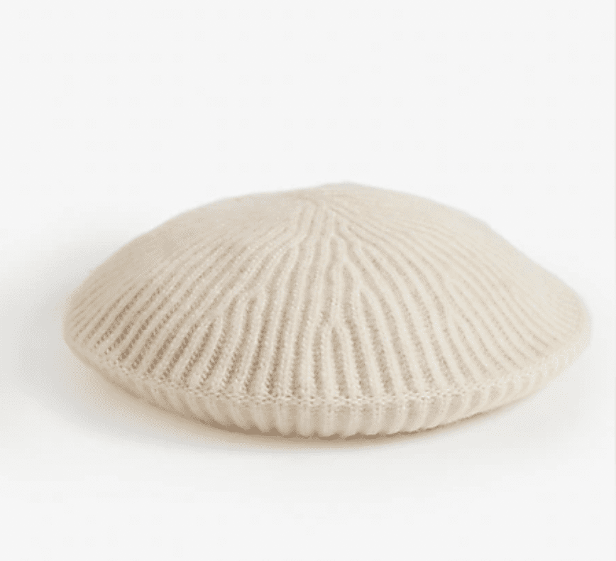 Express Cream Knit Beret - Karina Style Diaries